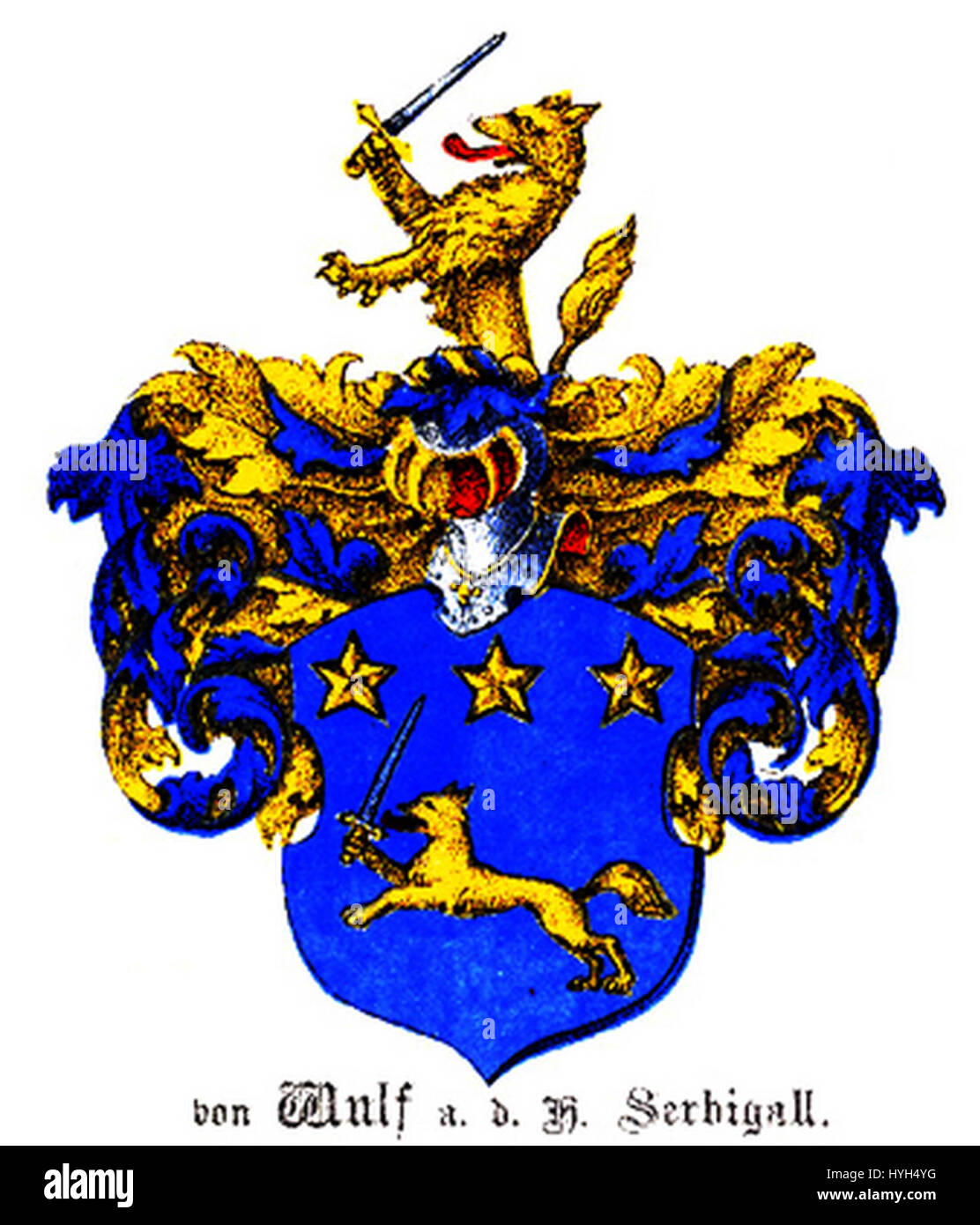 'Wulf CoA' refers to a coat of arms (CoA) of a family or lineage named ...