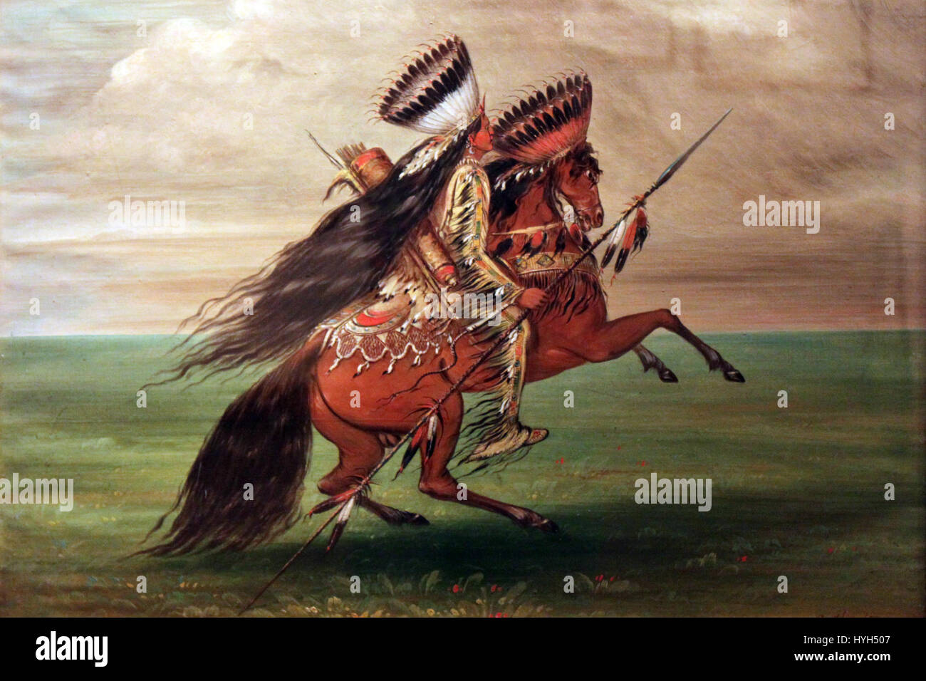 George Catlin's 'He Who Jumps Over All, Crow Anagoria' depicts a Native ...