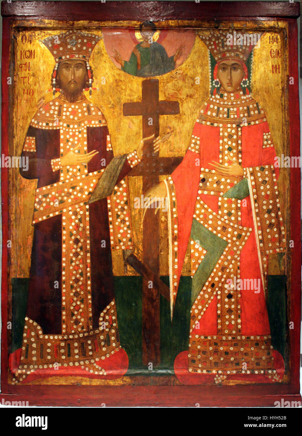 This artwork represents Emperor Constantine and Empress Helena, two key ...