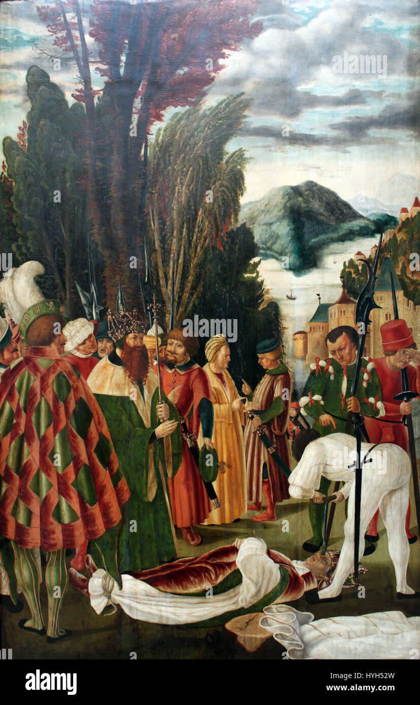 'Martyrium des hl. Leodegar von Autun' depicts the martyrdom of Saint ...