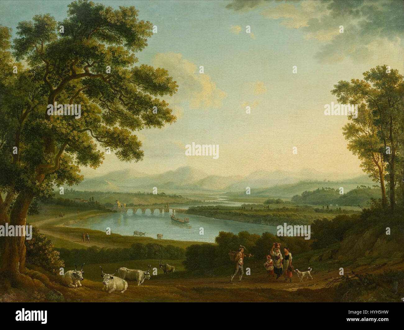 Jacob Philipp Hackert's 'Weite Landschaft mit Blick auf das Tibertal ...