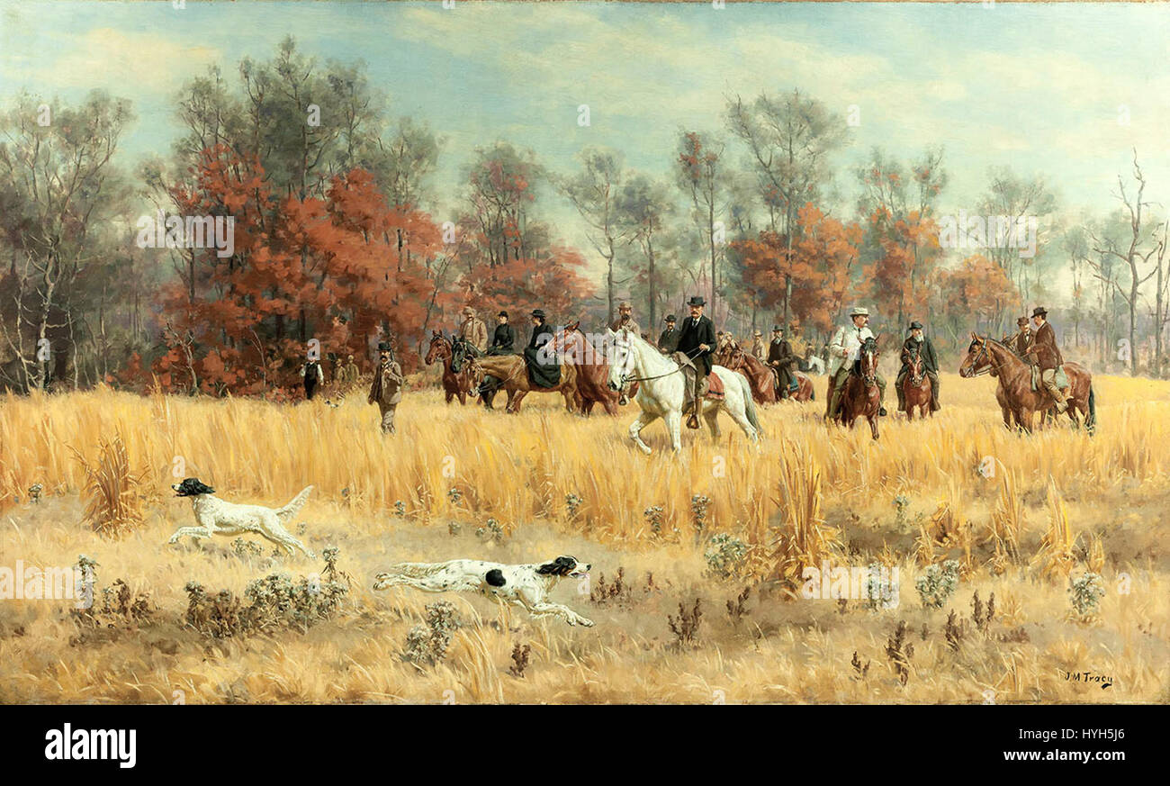 *Field Trials in North Carolina* by John Martin Tracy is a painting ...