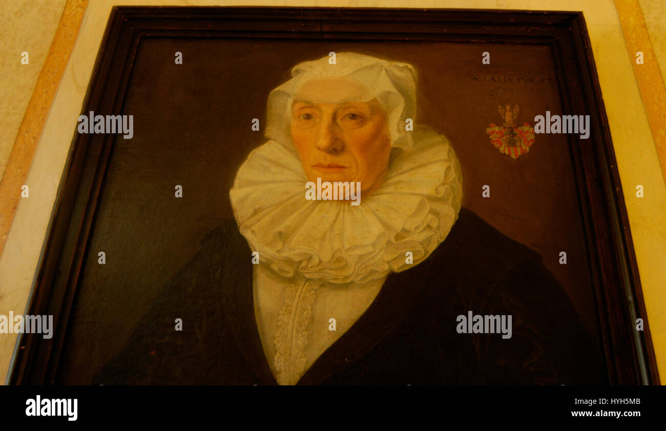 This 17th-century oil painting portrays a matron of the von Salis ...