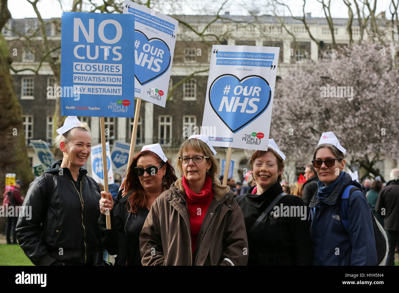 Protesters take part in The People's Assembly NHS national ...