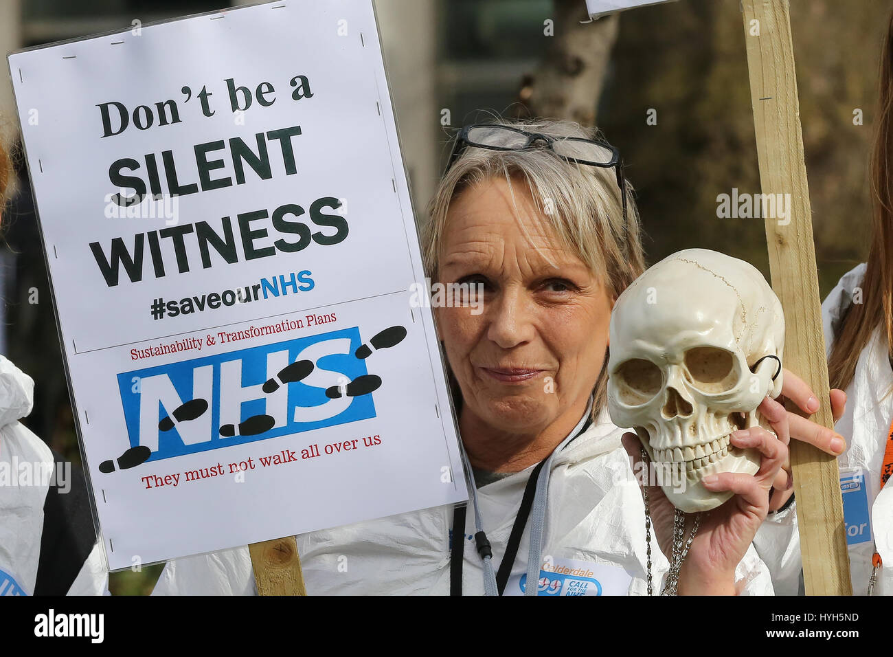 Protesters take part in The People's Assembly NHS national ...