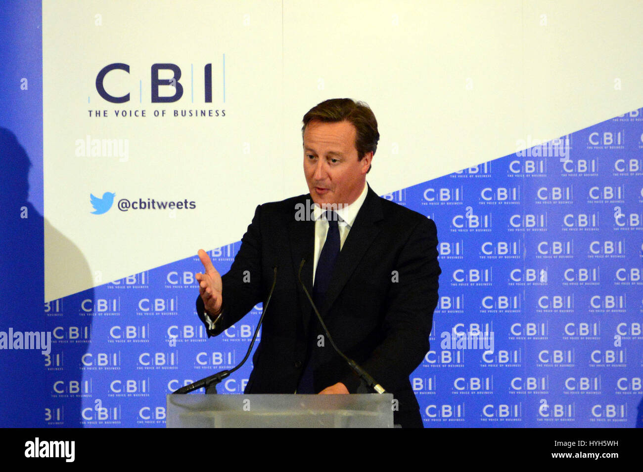Prime Minister David Cameron addresses a CBI Scotland dinner three ...