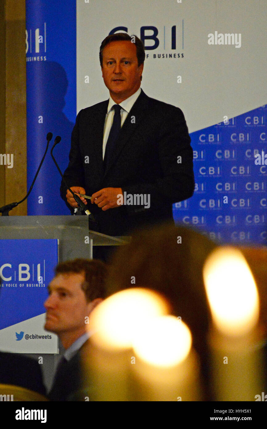 Prime Minister David Cameron addresses a CBI Scotland dinner three ...