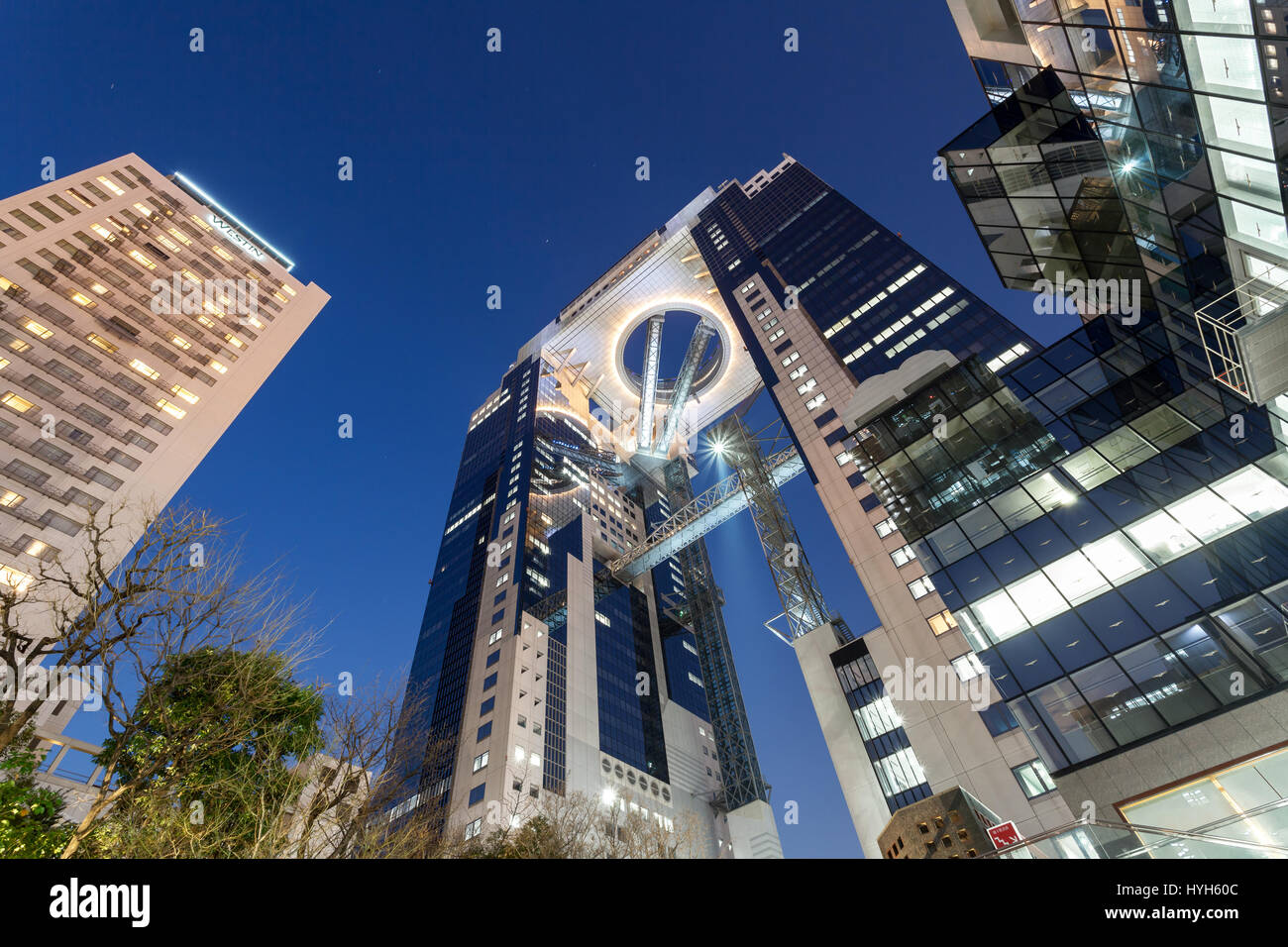 OSAKA, JAPAN - MARCH 19, 2017 : Umeda Sky Building is skyscrapers with ...