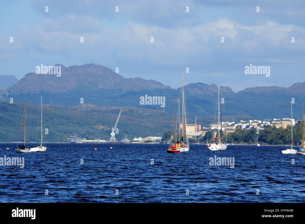 The Gareloch with HM Naval Base Clyde at Faslane - home to Britain's ...