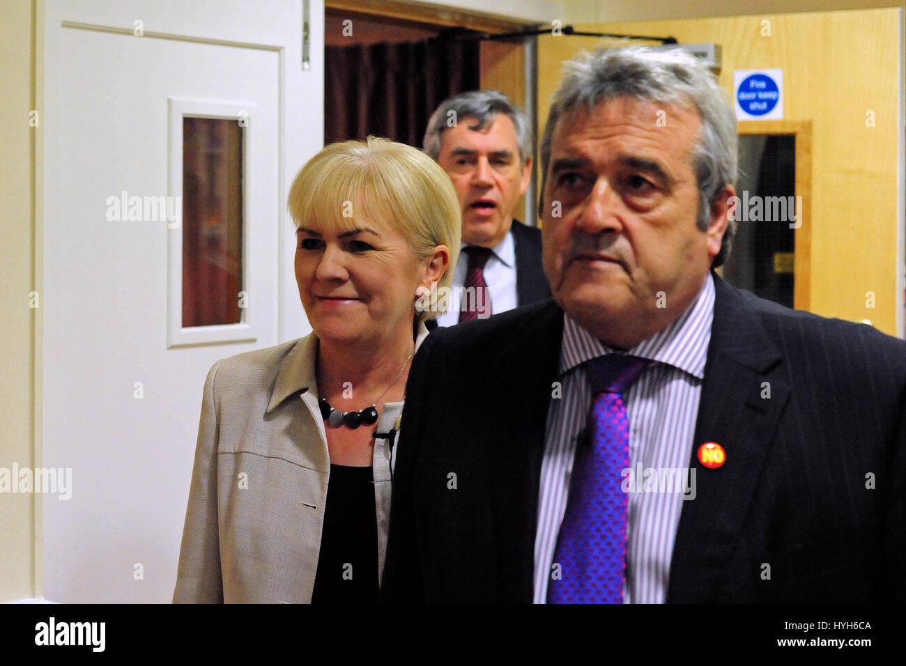Scottish Labour leader Johann Lamont arrives with Midlothian MP David ...