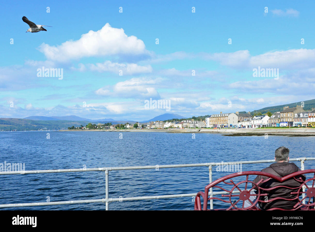 Helensburgh seafront viewed from the pier, looking towards the mouth of ...