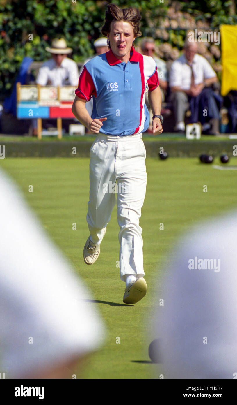 Griff Sanders, captain of the Devon bowls team, at Worthing's Beach ...