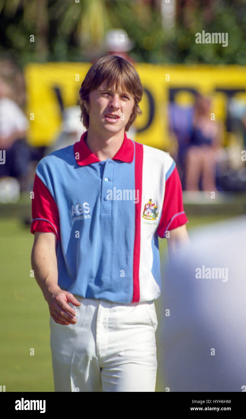 Griff Sanders, captain of the Devon bowls team, at Worthing's Beach ...