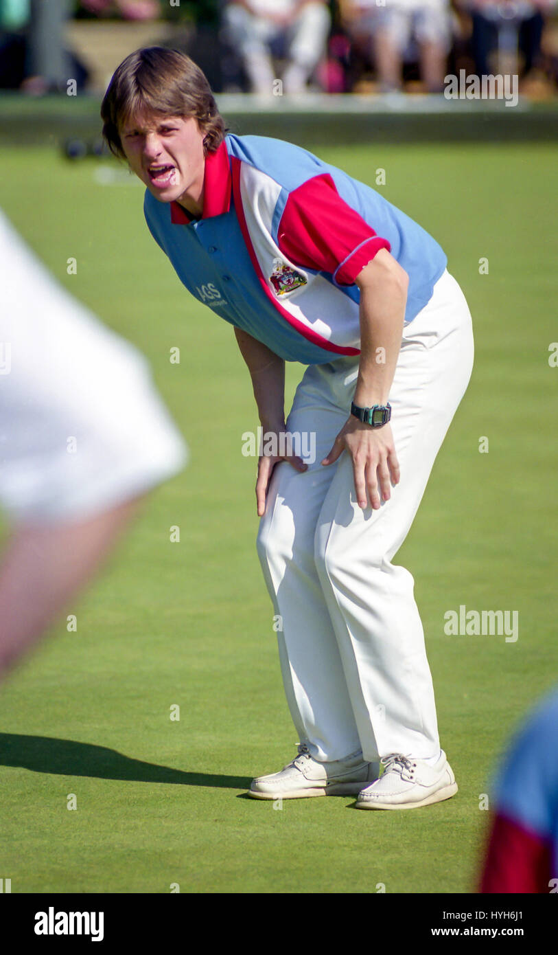 Griff Sanders, captain of the Devon bowls team, at Worthing's Beach ...