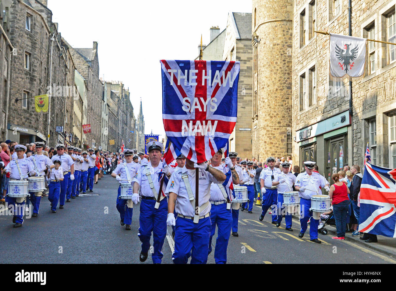 An Orange Order parade in Edinburgh in support of the union, a few days ...