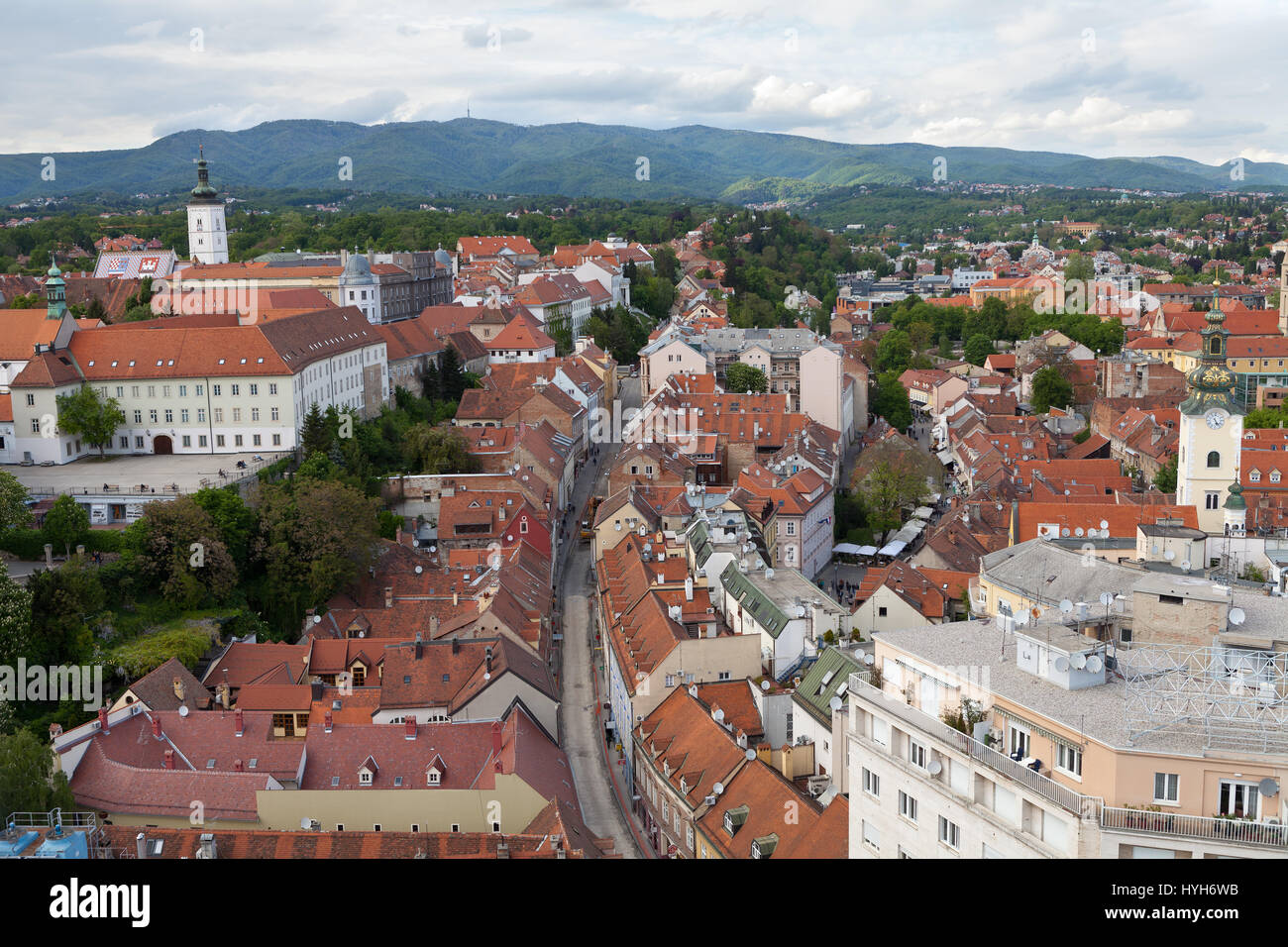 Aerial panorama town zagreb croatia hi-res stock photography and images ...