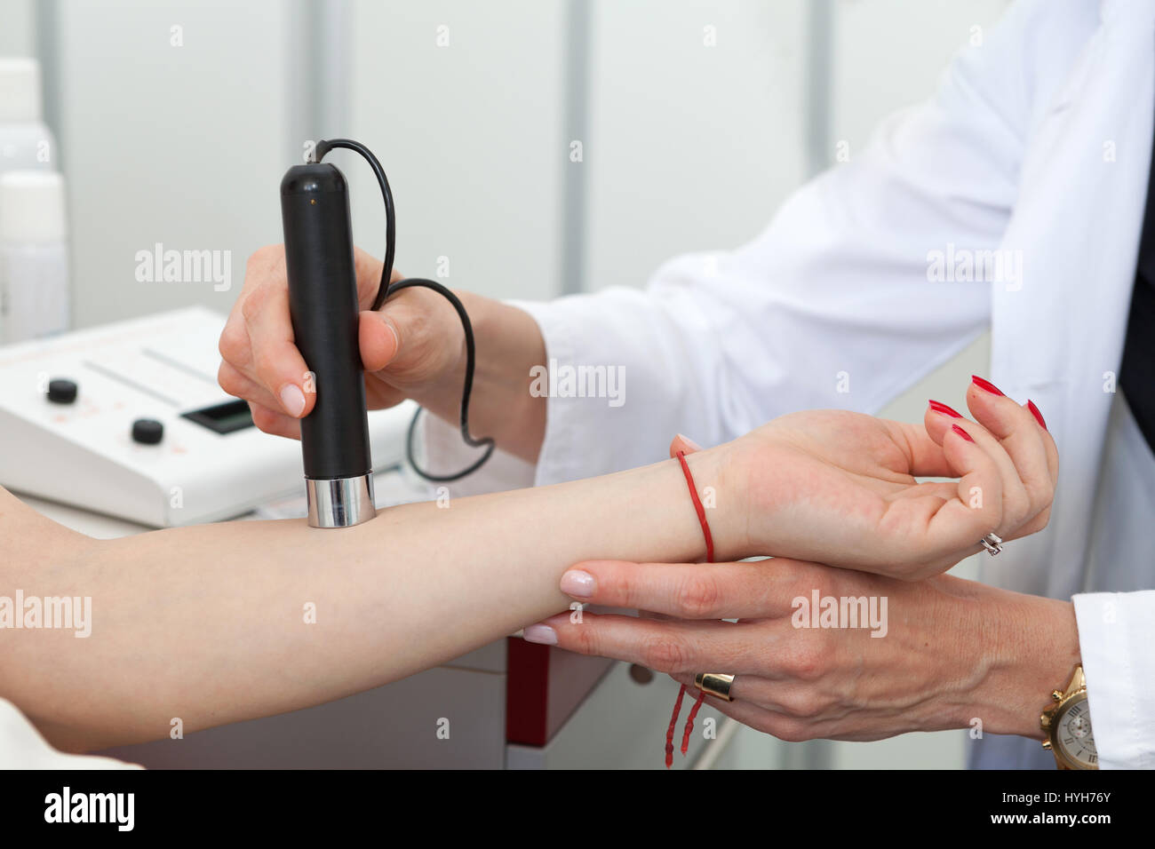 Dermatologist Examining Birthmarks And Moles On A Female Patient