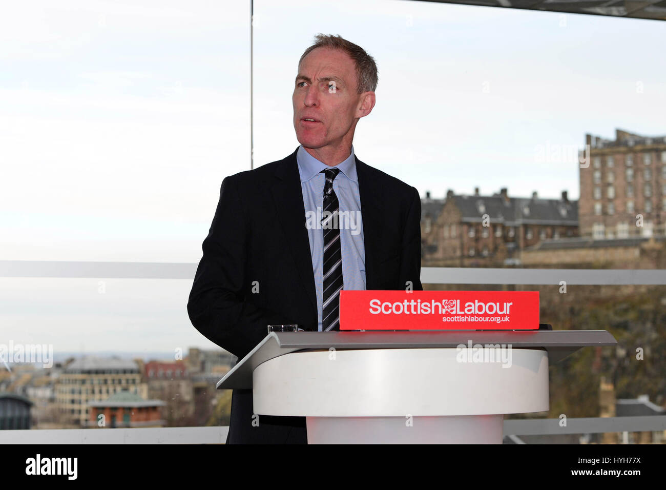 Scottish Labour leader Jim Murphy addresses a Scottish Labour campaign ...