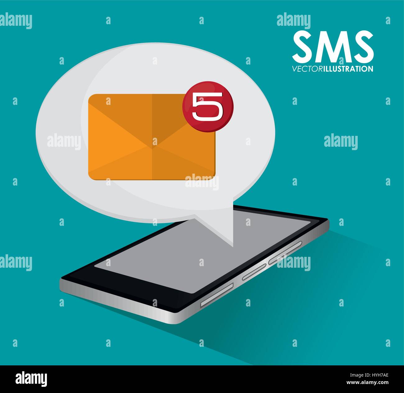 Sms and smartphone design Stock Vector Image & Art - Alamy