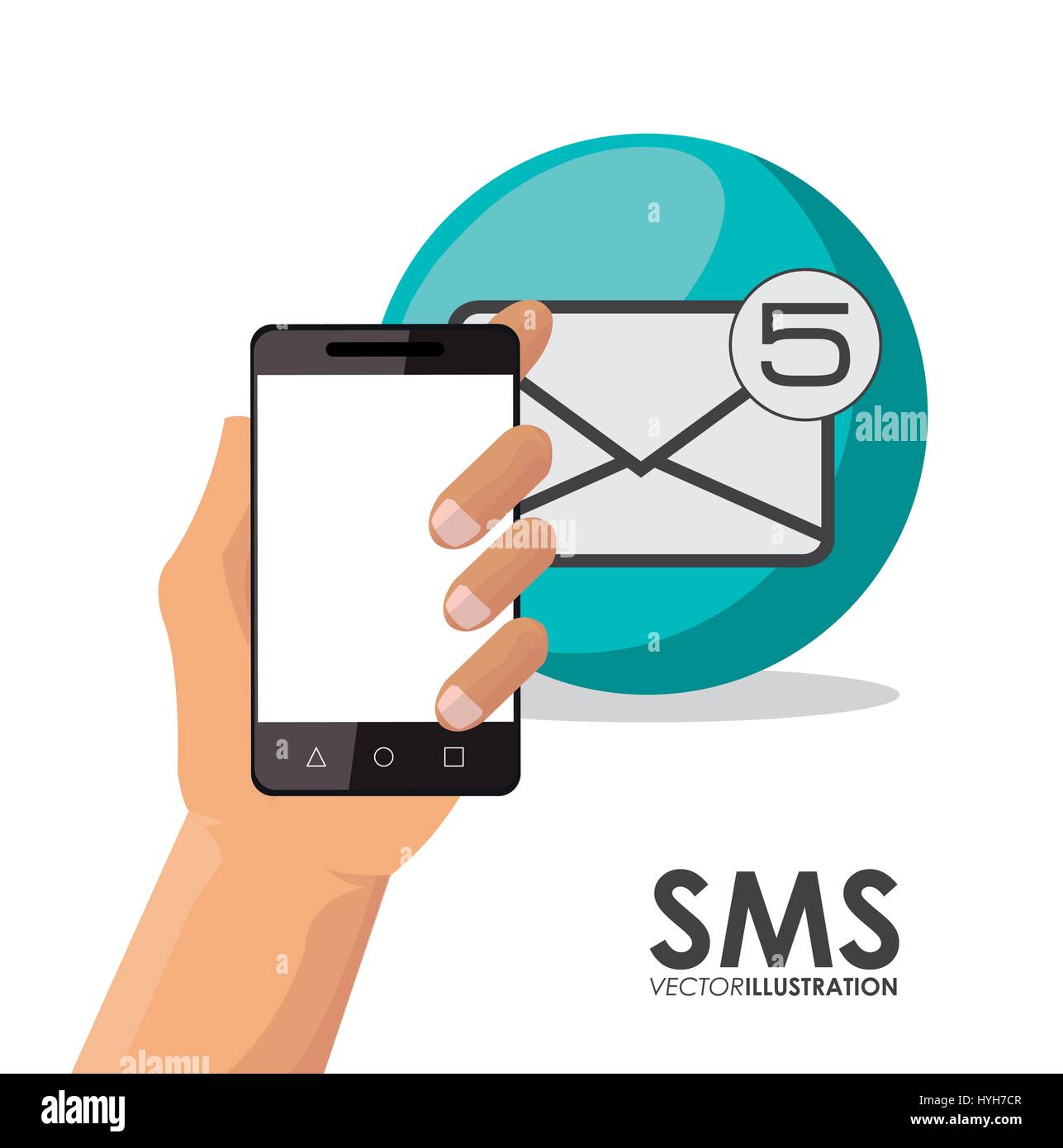 Sms and smartphone design Stock Vector Image & Art - Alamy