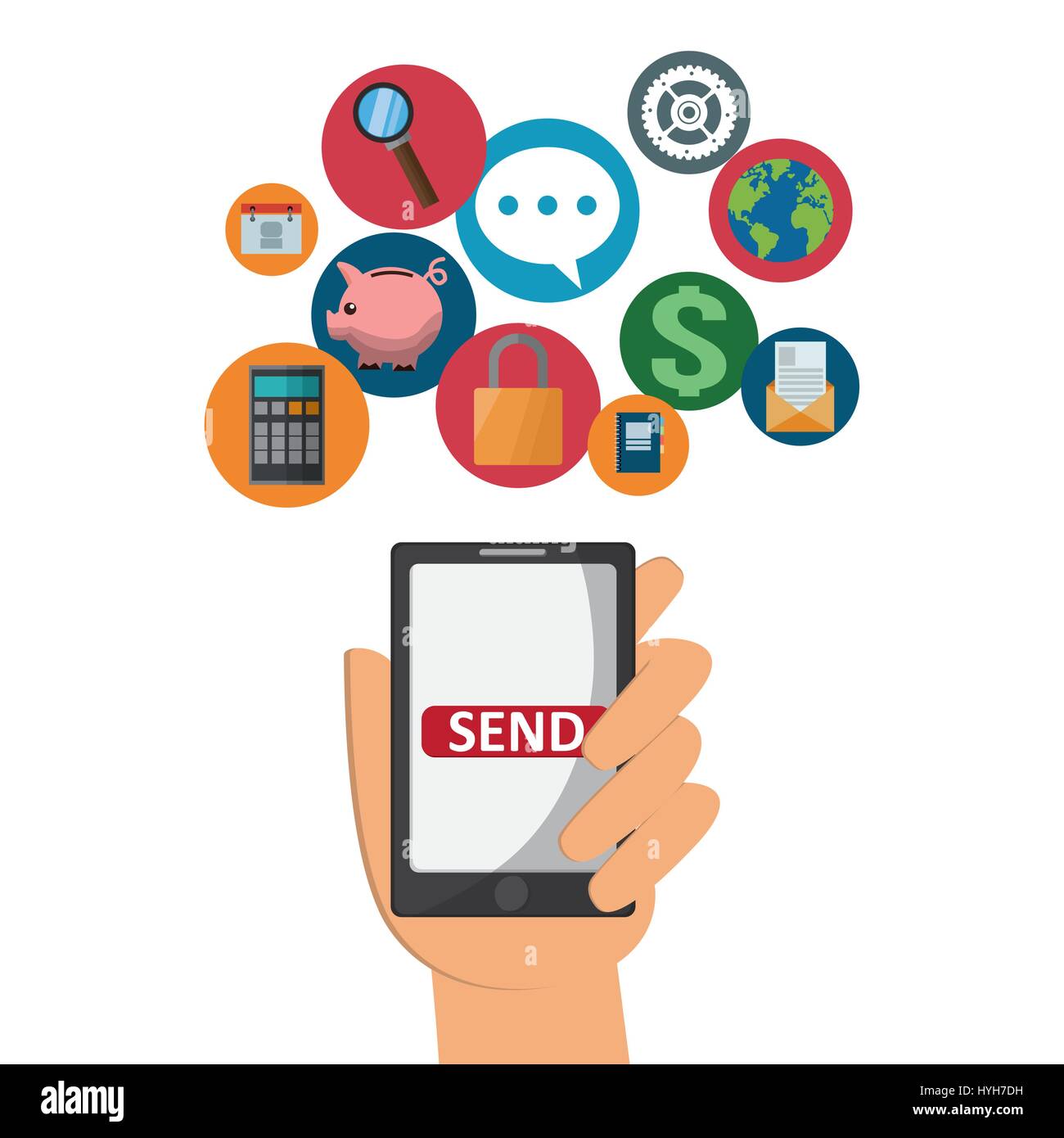 smartphone and icon set design Stock Vector Image & Art - Alamy