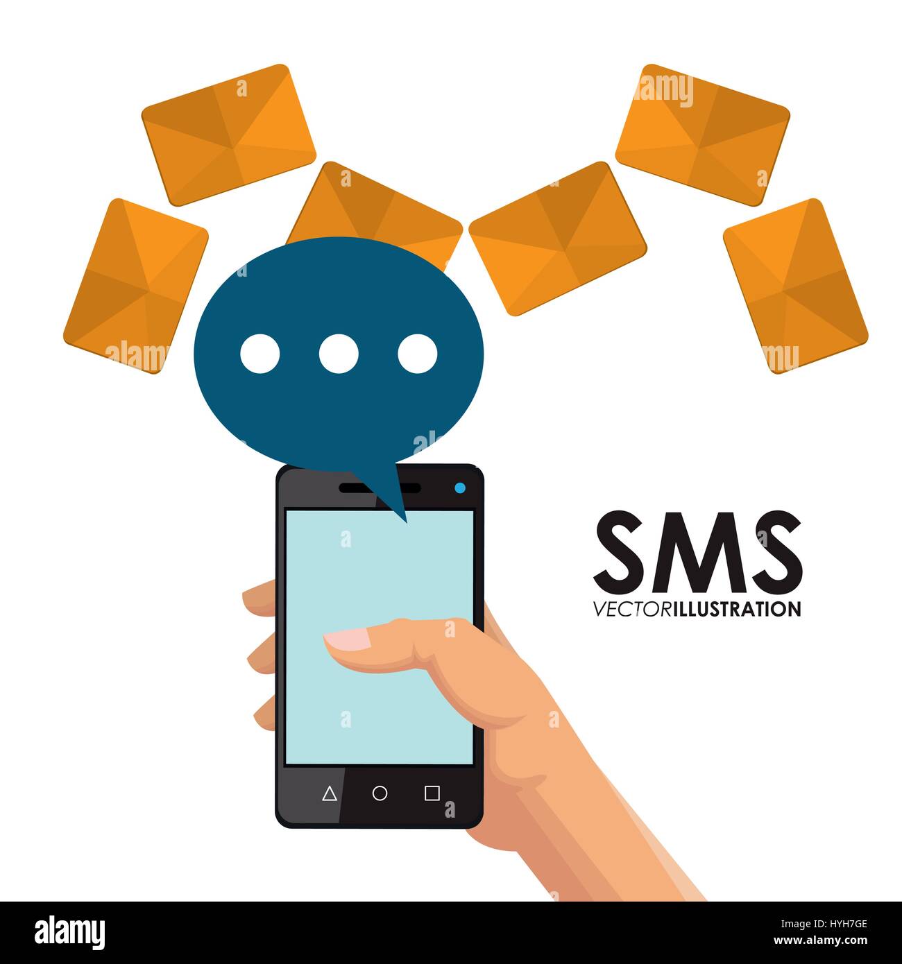 Sms and smartphone design Stock Vector Image & Art - Alamy