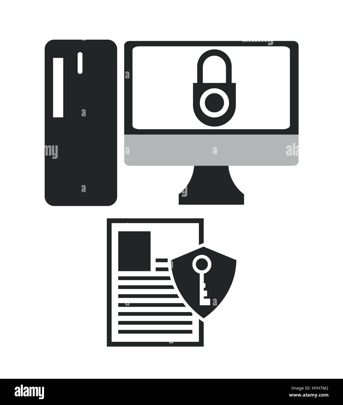 Cyber security threat image Stock Vector Images - Alamy
