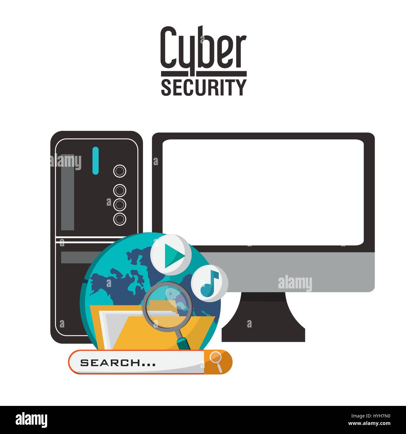 Cyber security threat image Stock Vector Images - Alamy