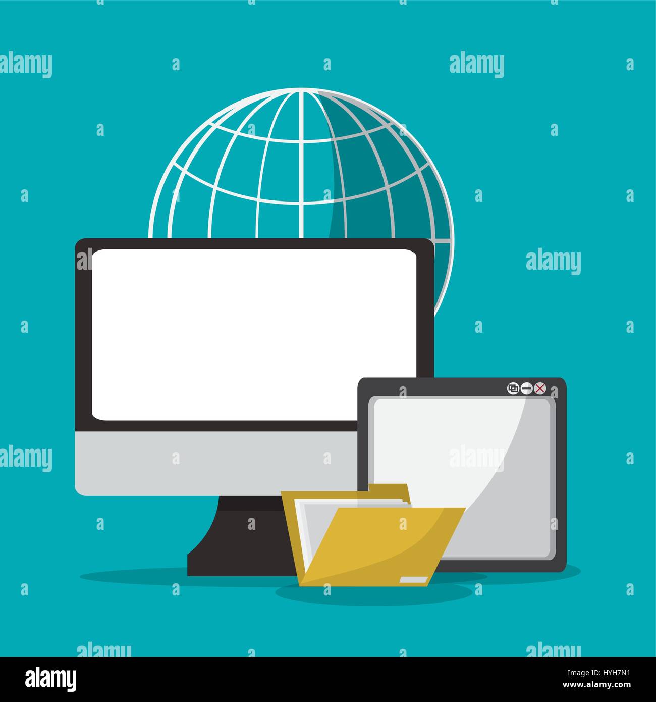 Cyber security with computer design Stock Vector Image & Art - Alamy
