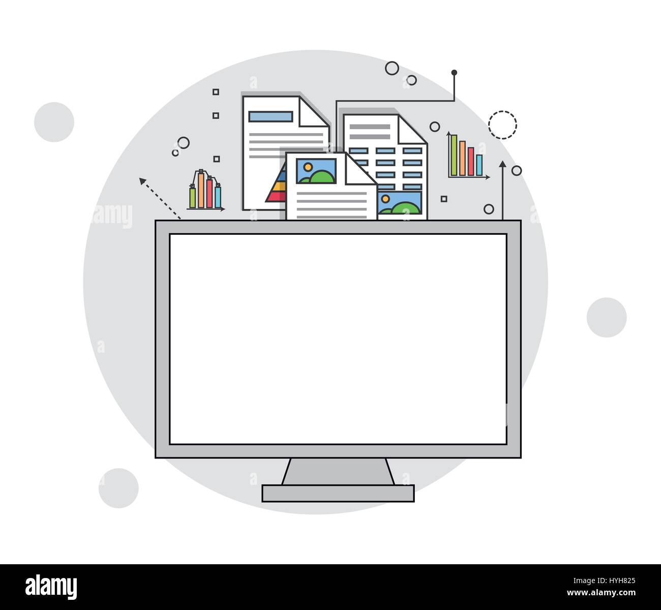 Work time design. Office icon. Colorful illustration Stock Vector Image ...