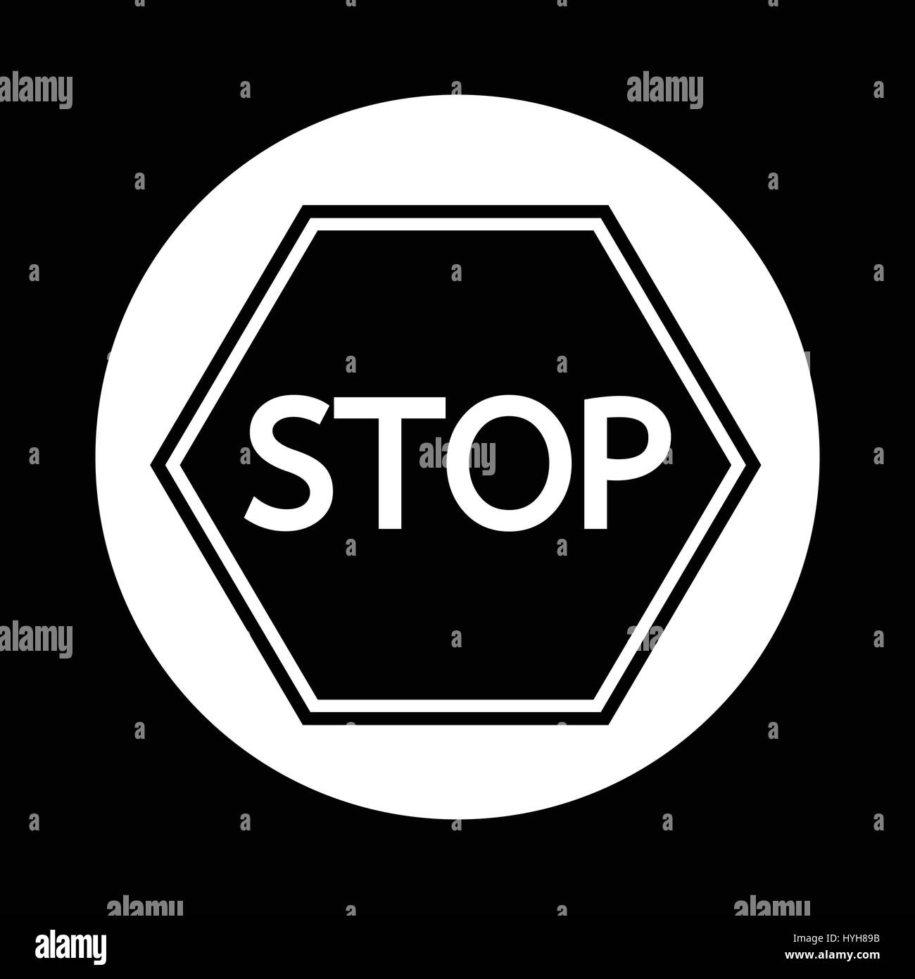 Stop Sign Icon Stock Vector Image & Art - Alamy
