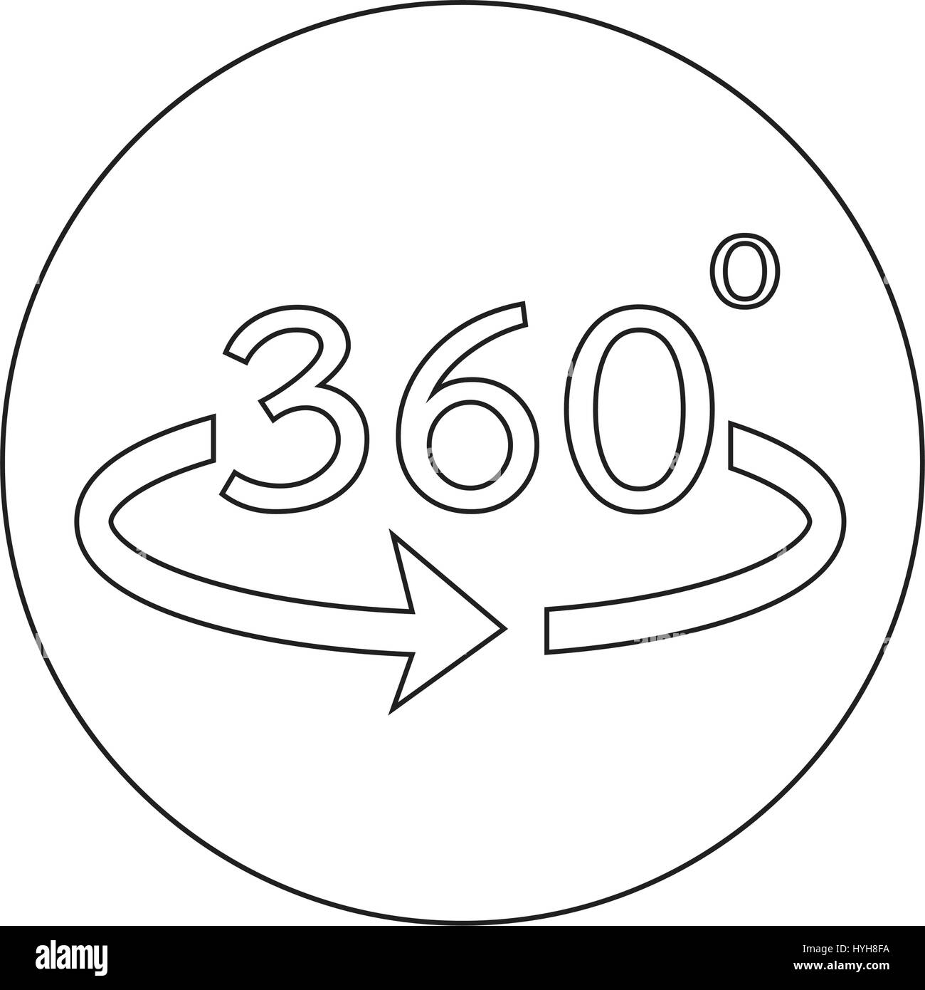 Angle 360 degrees icon Stock Vector Image & Art - Alamy