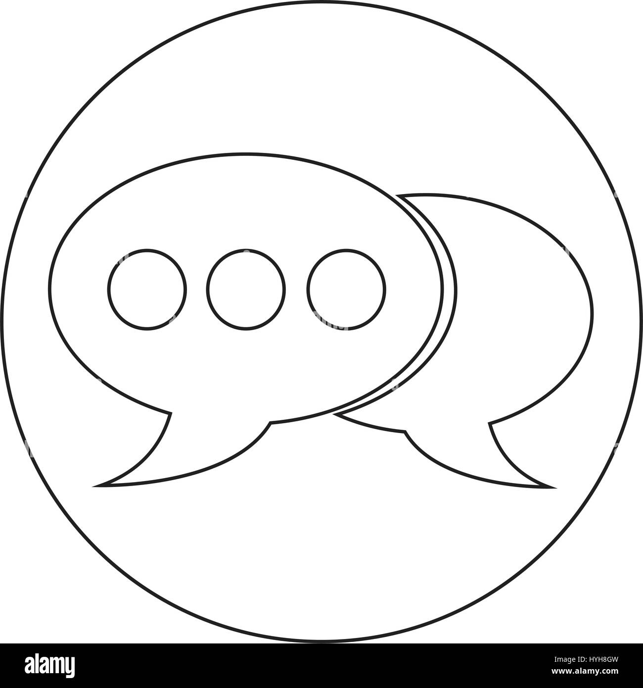 Speech balloon oval empty Black and White Stock Photos & Images - Alamy