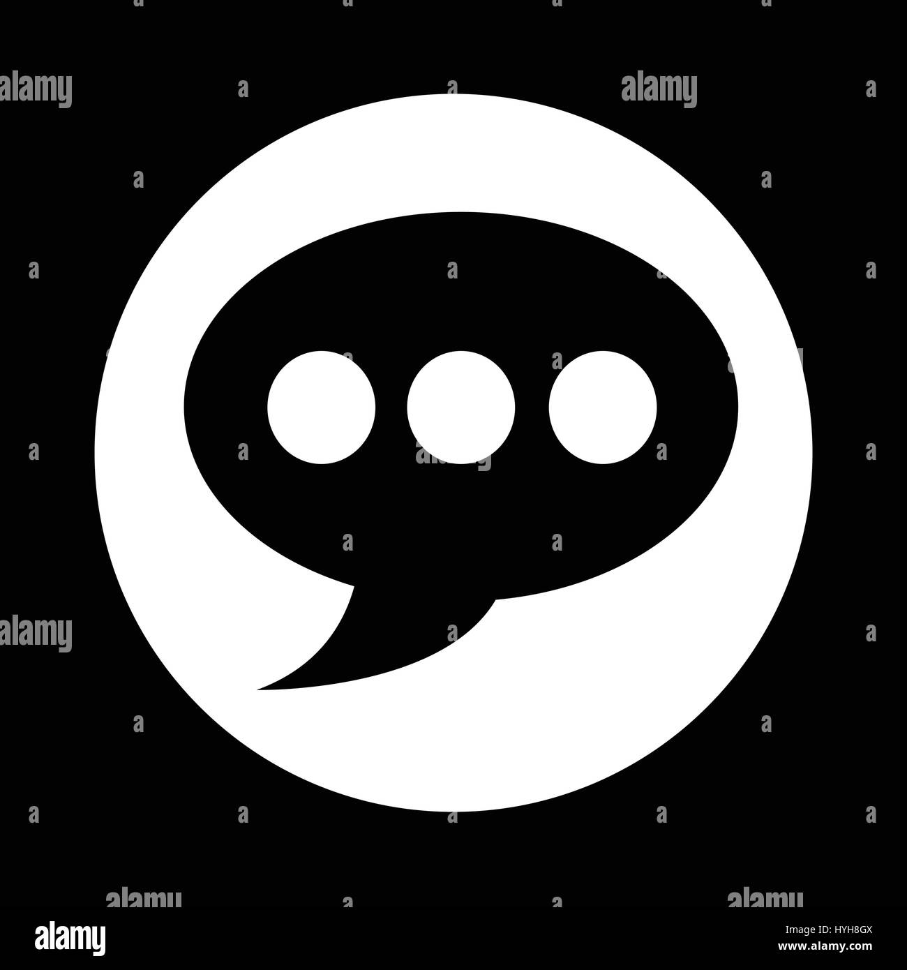 Speech balloon oval empty Black and White Stock Photos & Images - Alamy