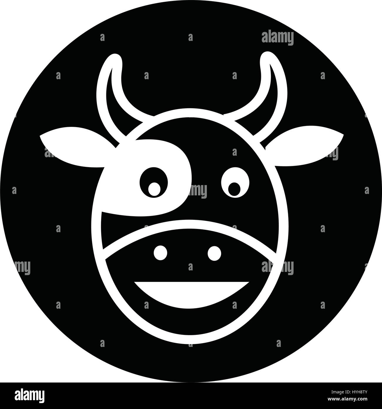 Cow head icon Stock Vector Image & Art - Alamy
