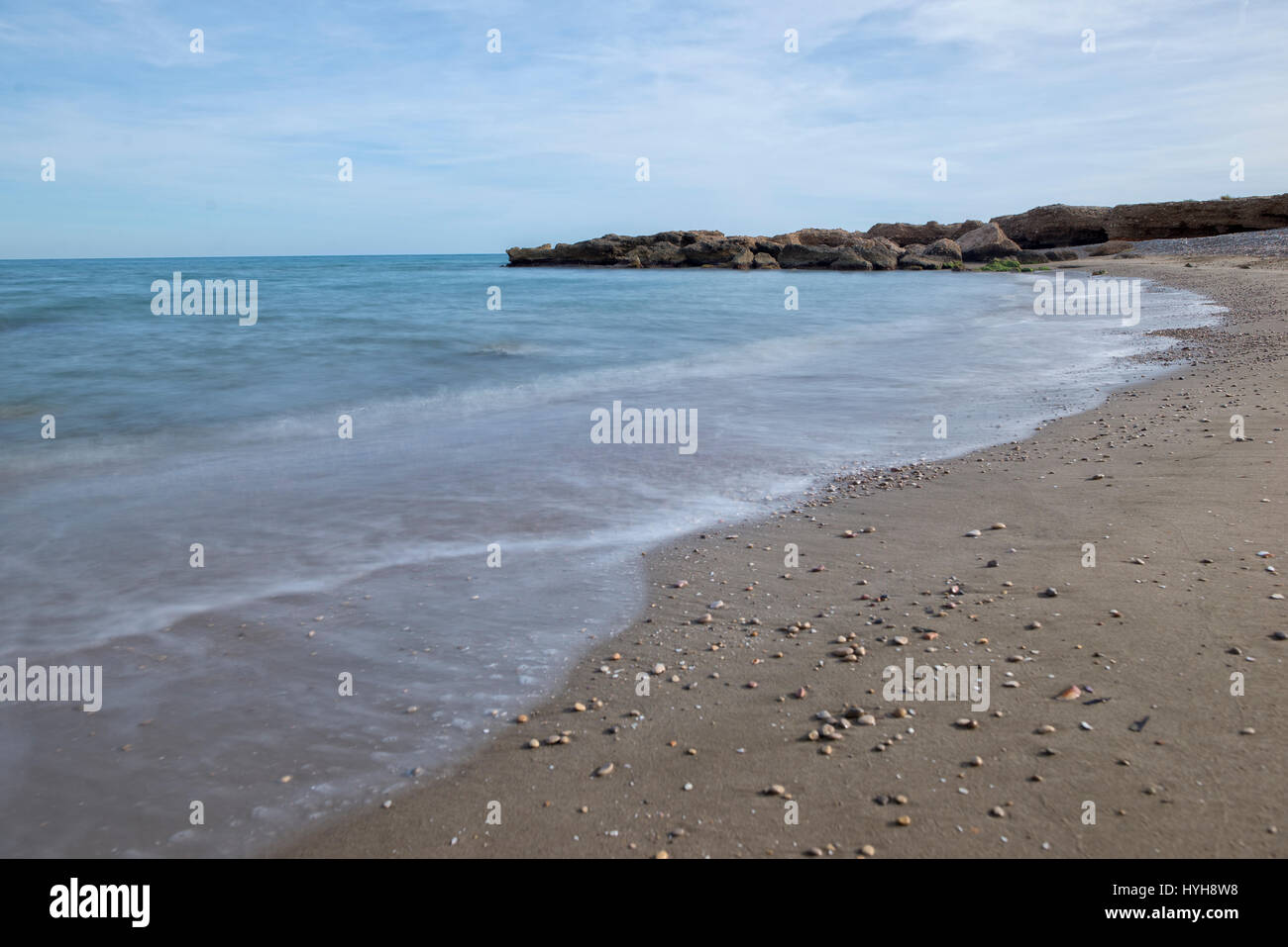 The Mediterranean coast a sunny day in Alcocebre Stock Photo - Alamy
