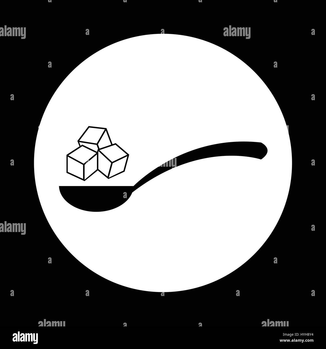 Sugar cube sweet icon vector Black and White Stock Photos & Images - Alamy