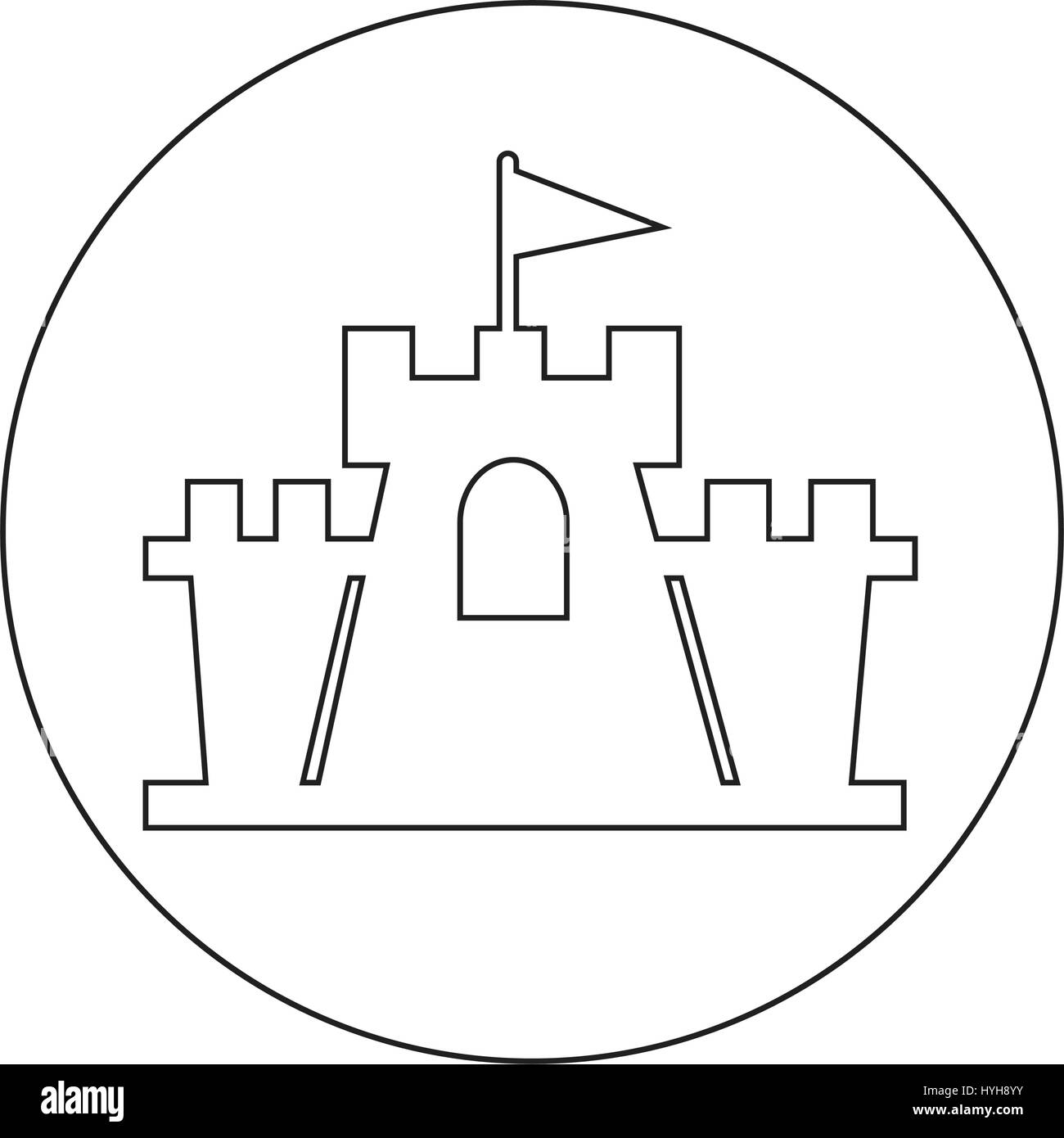Fantasy castle digital art Stock Vector Images - Alamy