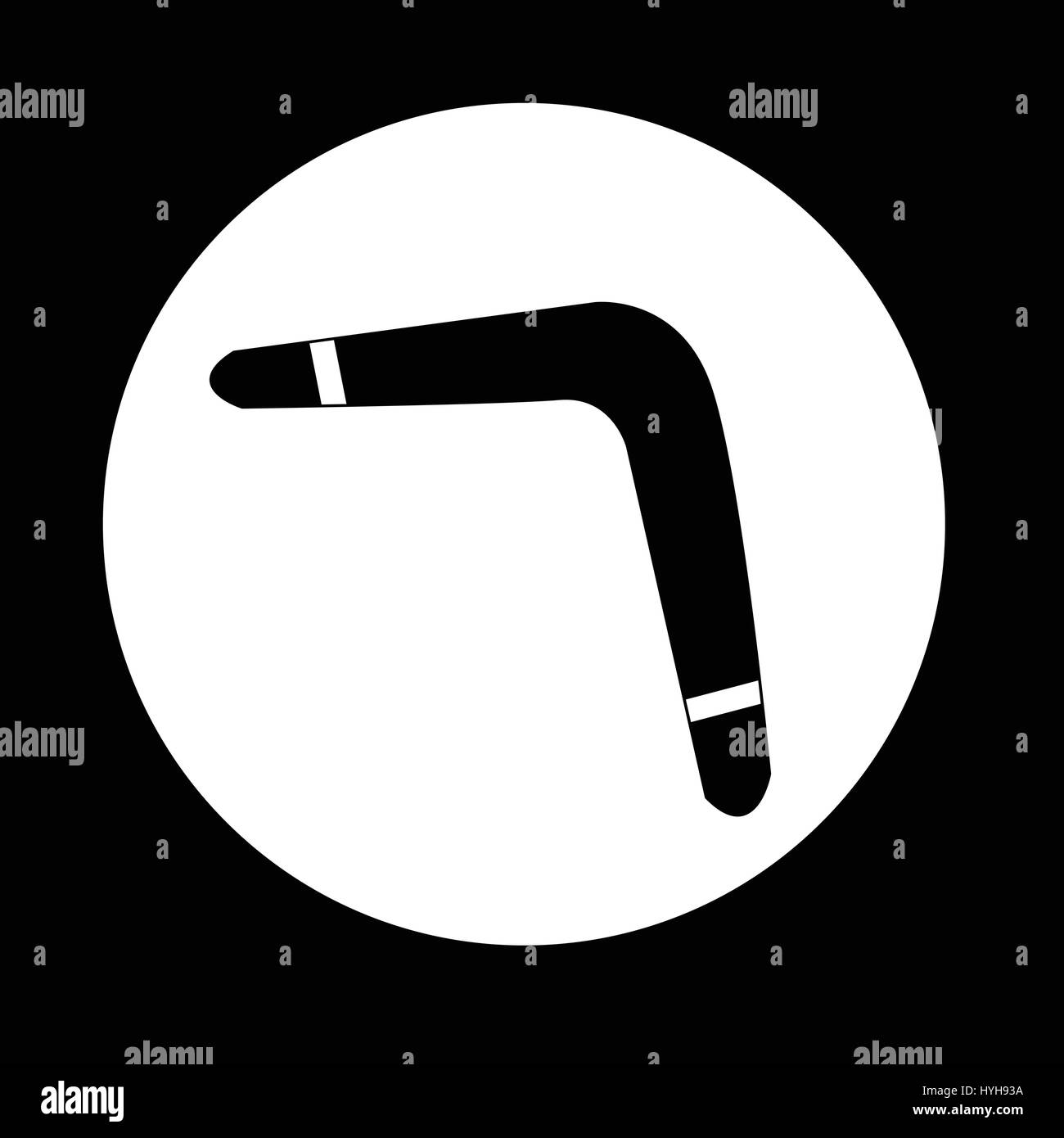 Boomerang shape Black and White Stock Photos & Images - Alamy