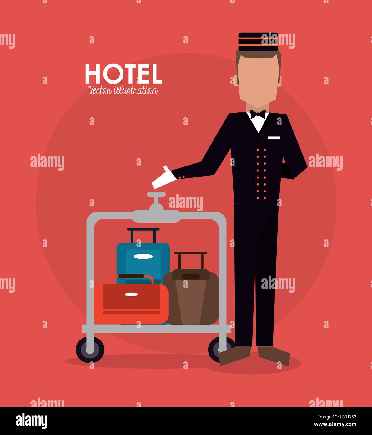 Hotel design. Service icon. Flat illustration , vector Stock Vector ...