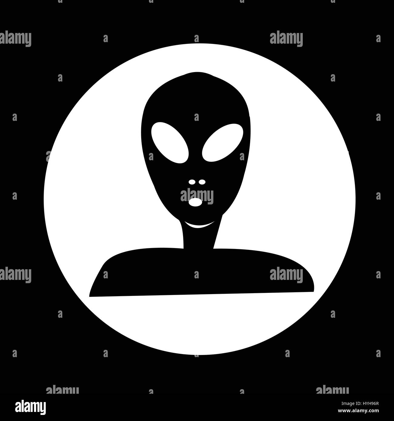 Human alien face Black and White Stock Photos & Images - Alamy