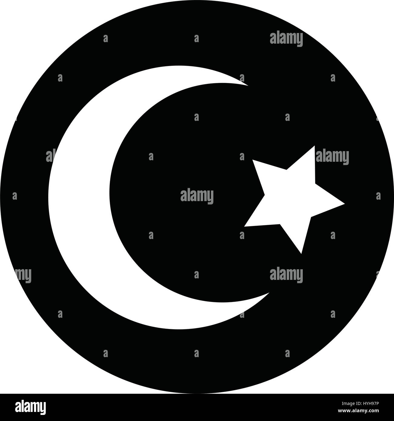 Islam Star crescent icon Stock Vector Image & Art - Alamy