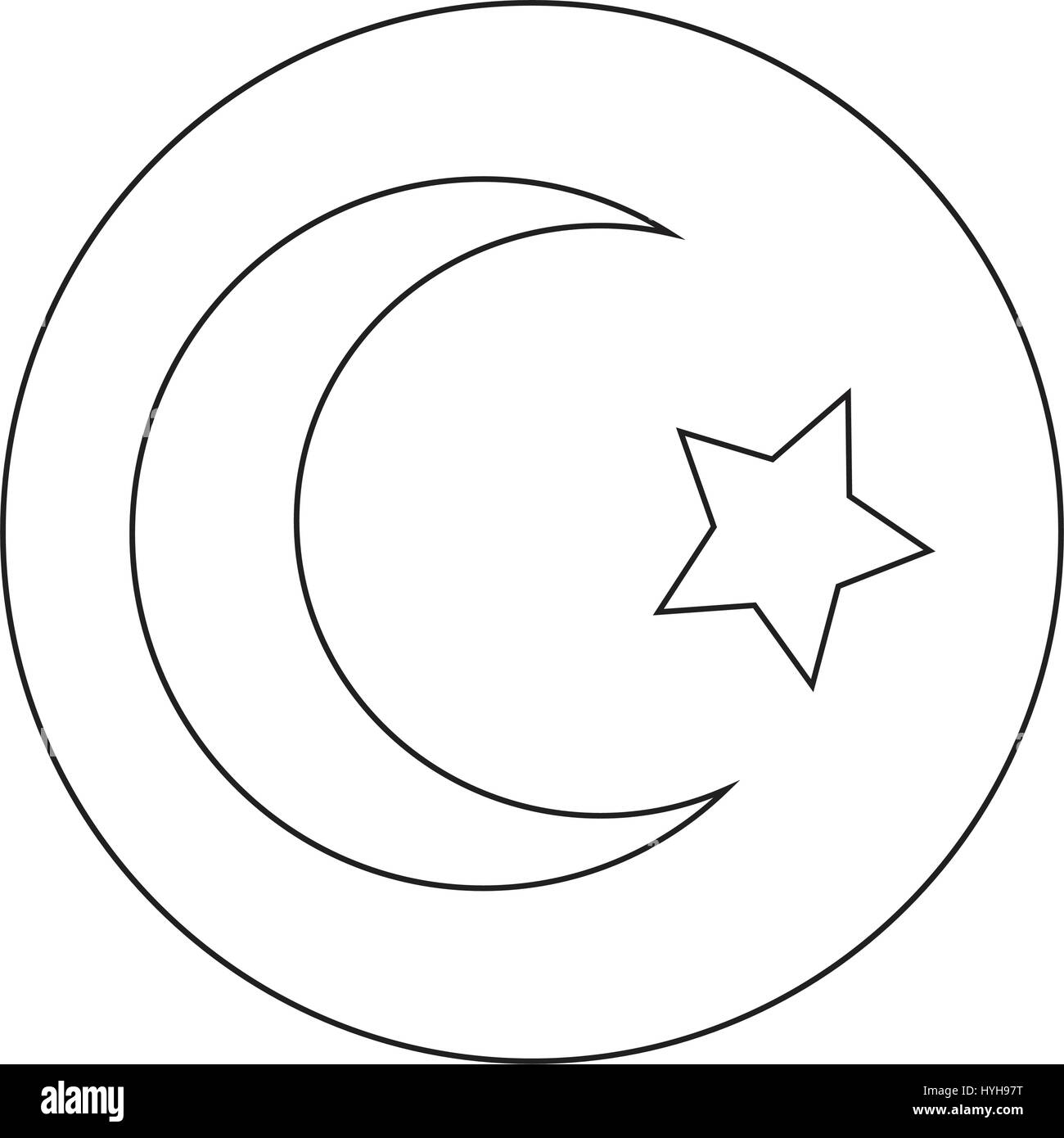 Islam Star crescent icon Stock Vector Image & Art - Alamy
