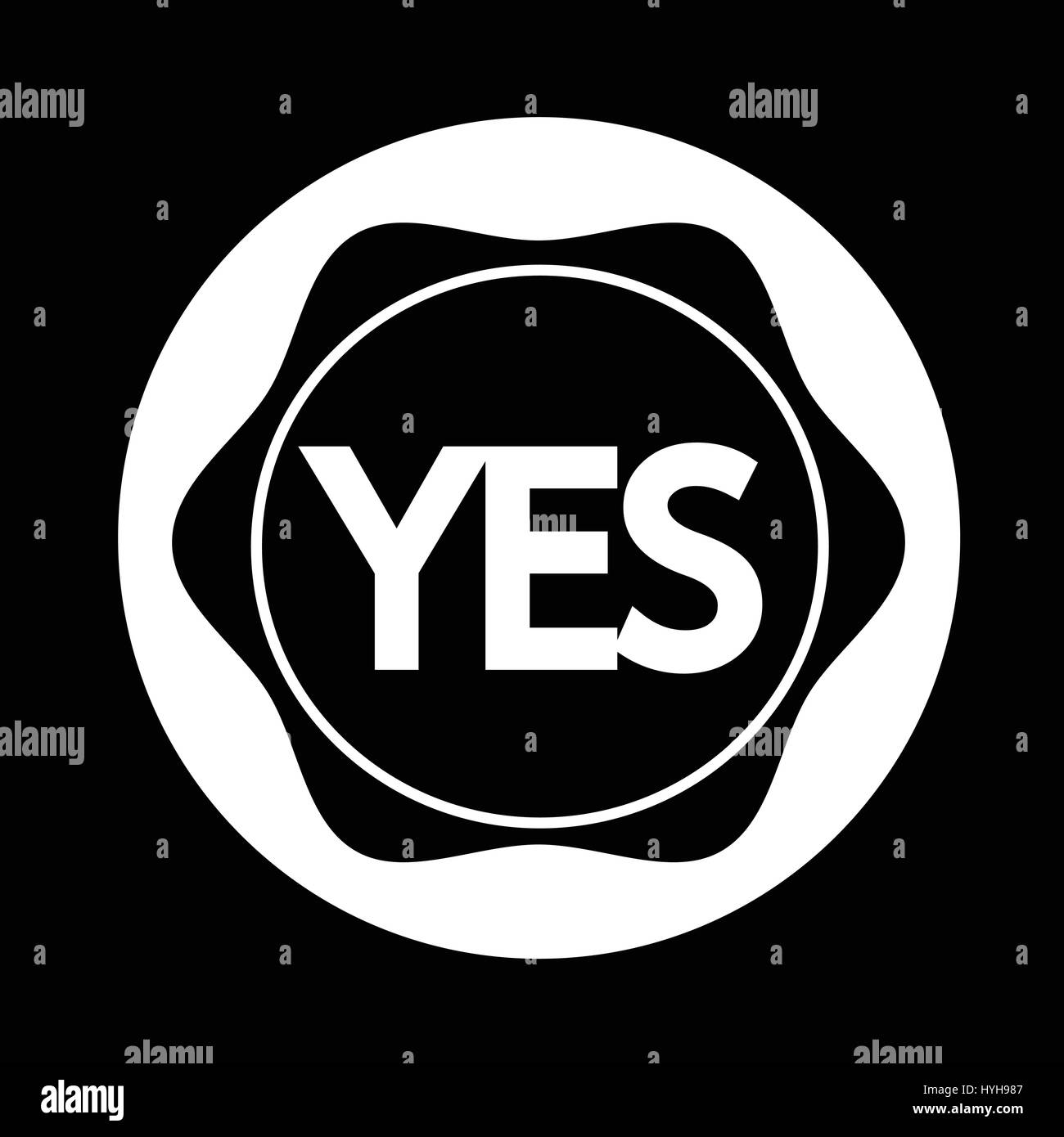 Yes button icon Stock Vector Image & Art - Alamy