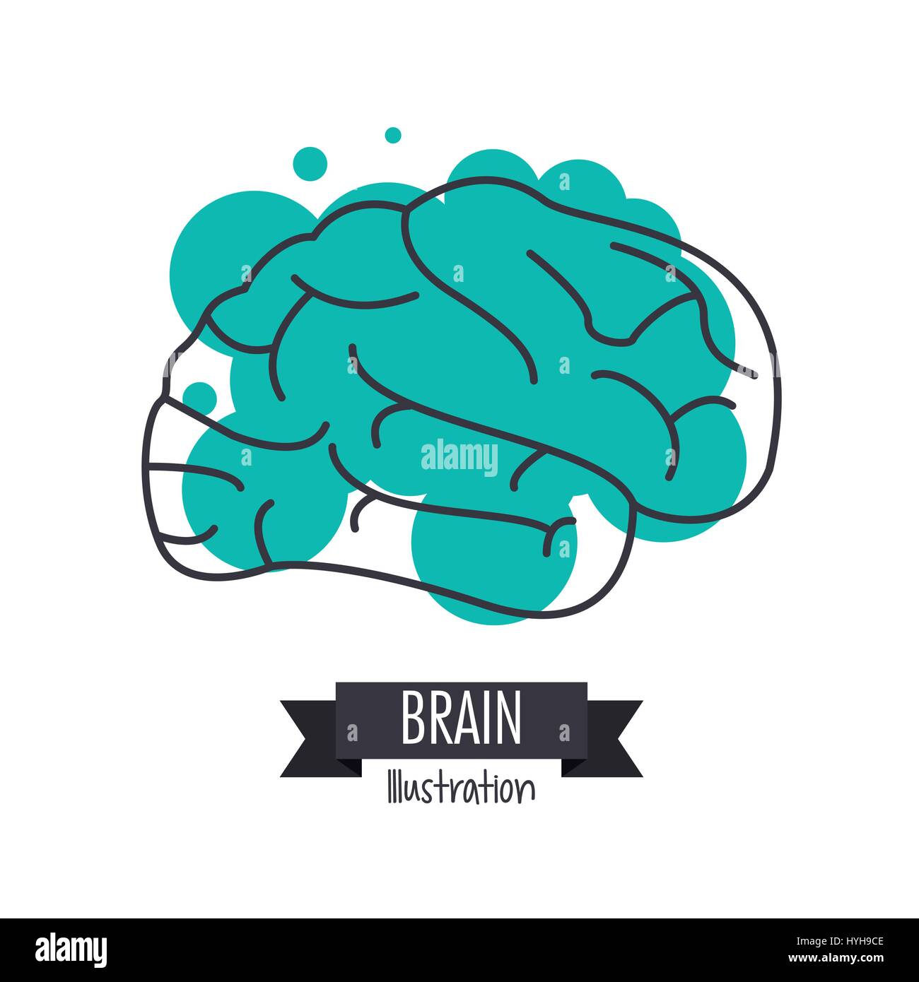 Brain design. Mind concept. White background , editable vector Stock ...