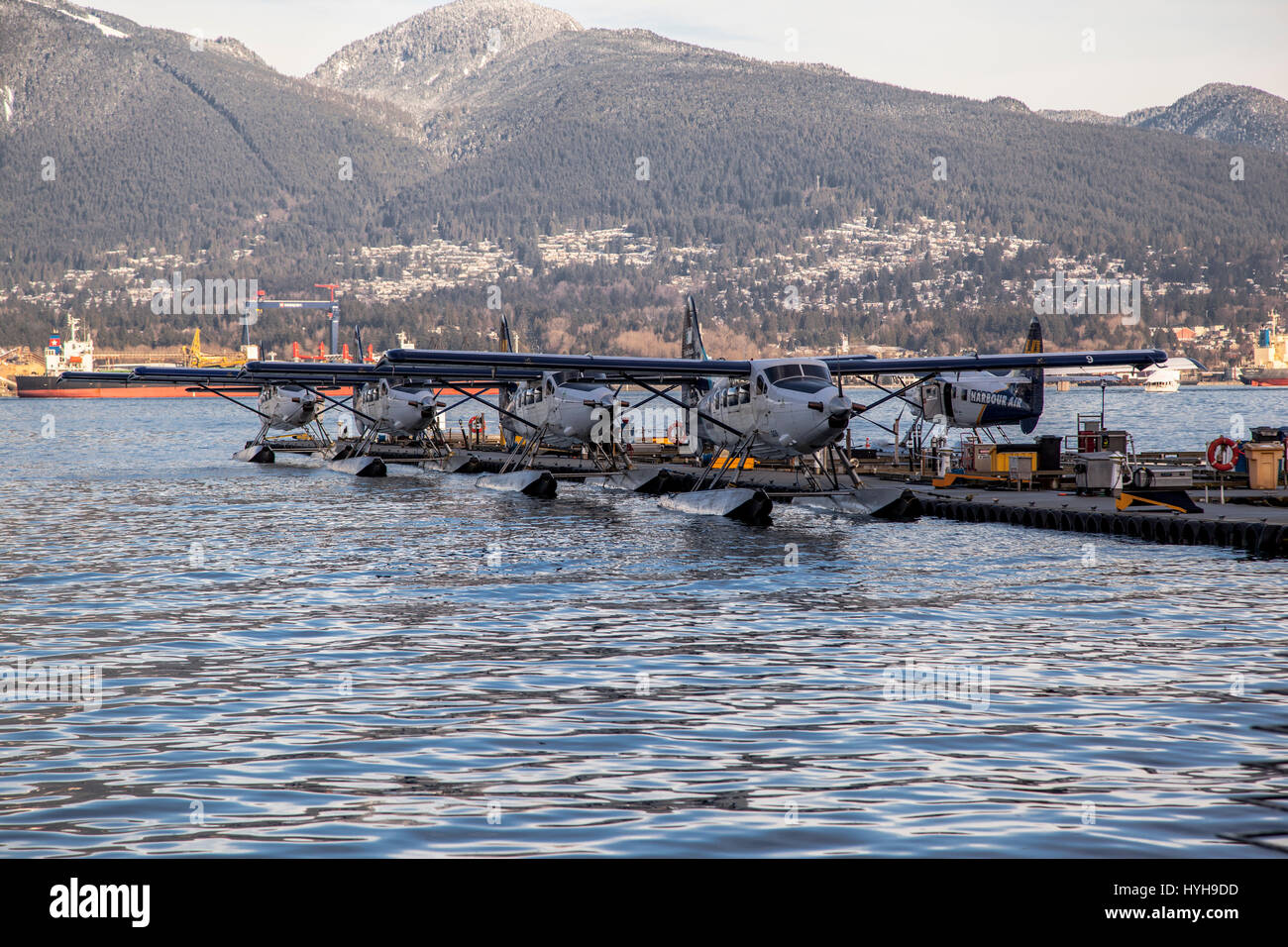 Canada British Columbia Vancouver Coal Harbour hydroplanes Stock Photo ...