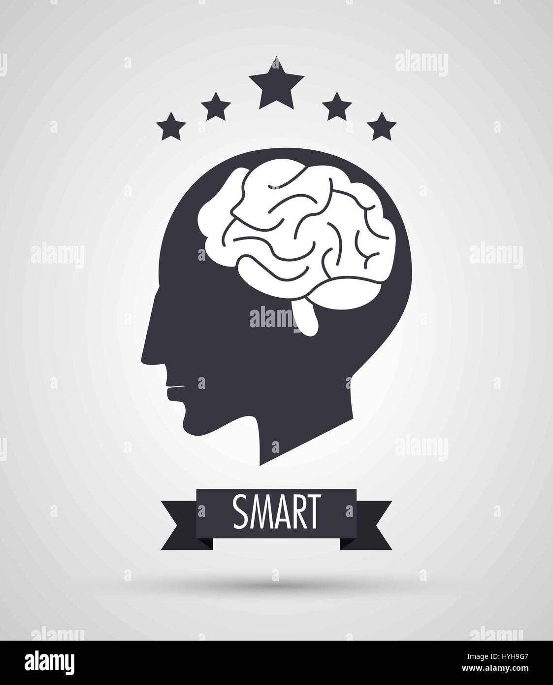 Brain design. Mind concept. White background , editable vector Stock ...