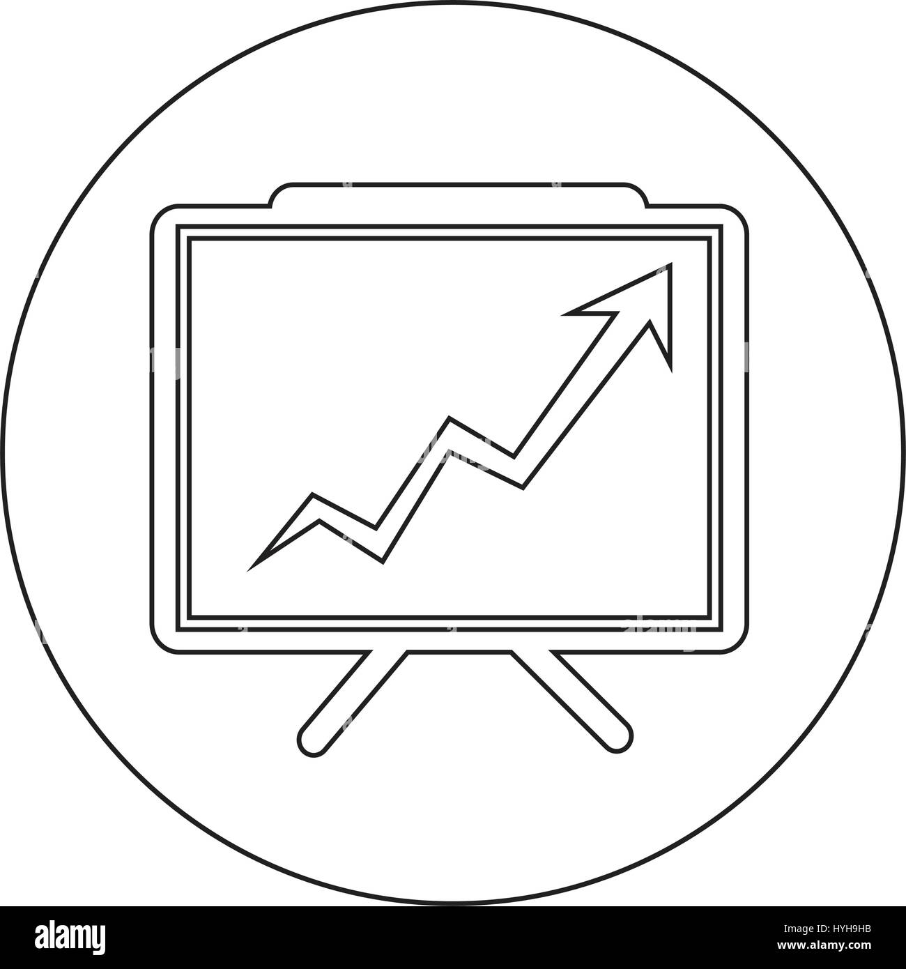 Growing Chart Presentation Icon Stock Vector Image & Art - Alamy