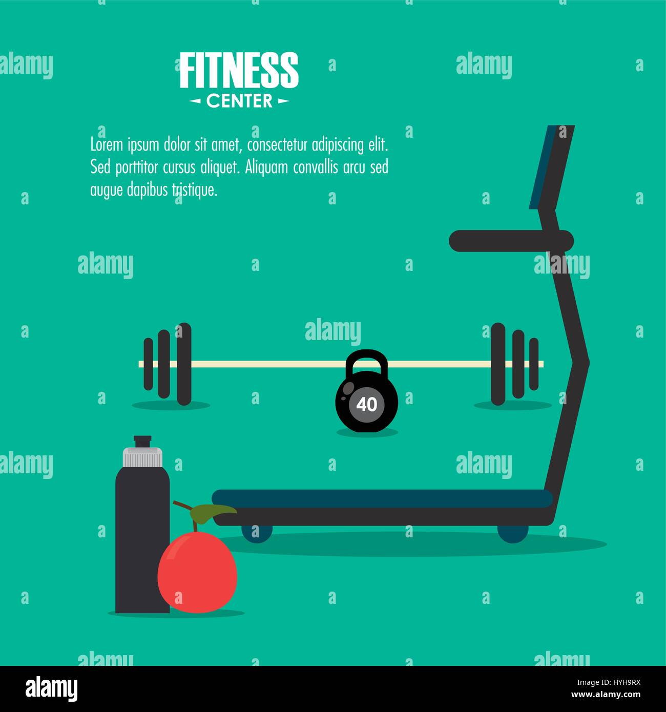 Fitness design. Gym icon. Flat illustration, sport vector graphic Stock ...