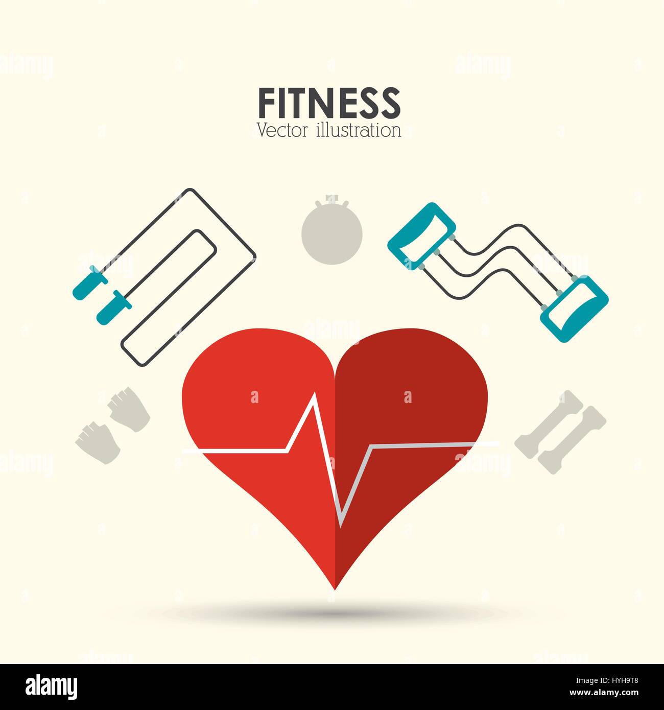 Fitness design. Gym icon. Flat illustration, sport vector graphic Stock ...